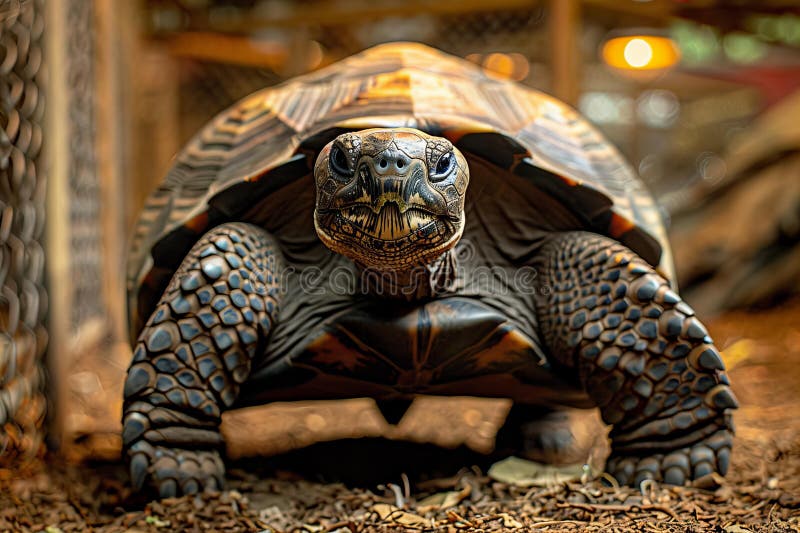 Featuring a Tortoise is Standing in an Enclosure, High Quality, High ...