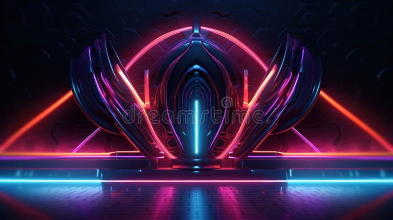 Featuring a Unique Combination of Neon Lights Background. Generative AI ...
