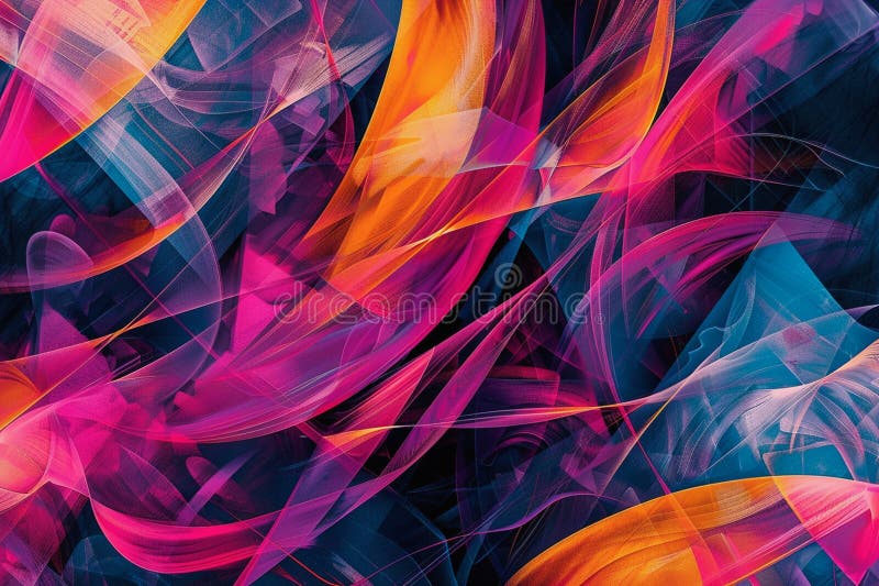 Featuring Vibrant Abstract Shapes and Patterns, this Digital Background ...