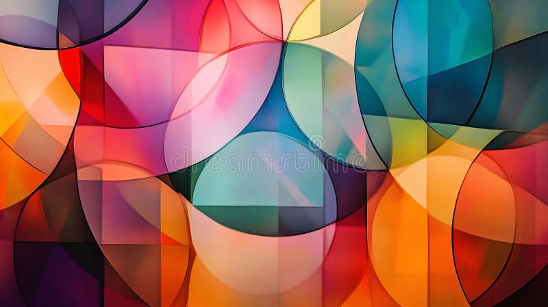 Featuring a Vibrant Color Spectrum, the Abstract Geometric Background ...