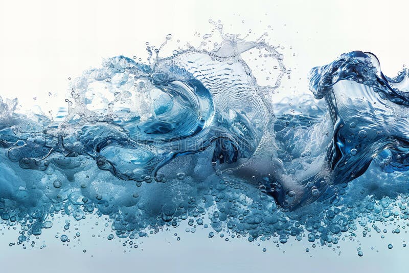 Featuring a Water Wave Isolated on White Background with Clipping Path ...