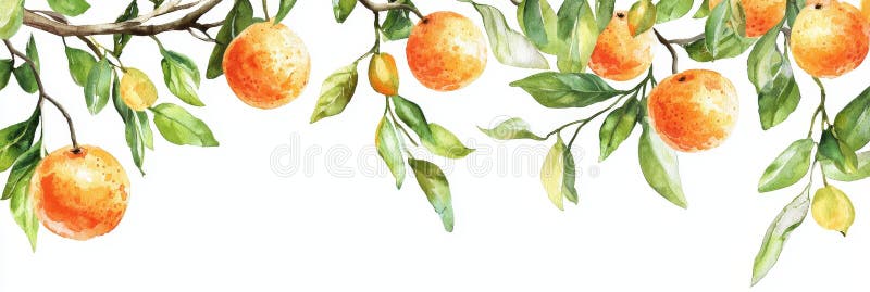 Featuring Watercolor Orange Trees and a Landscape Wedding Invitation ...