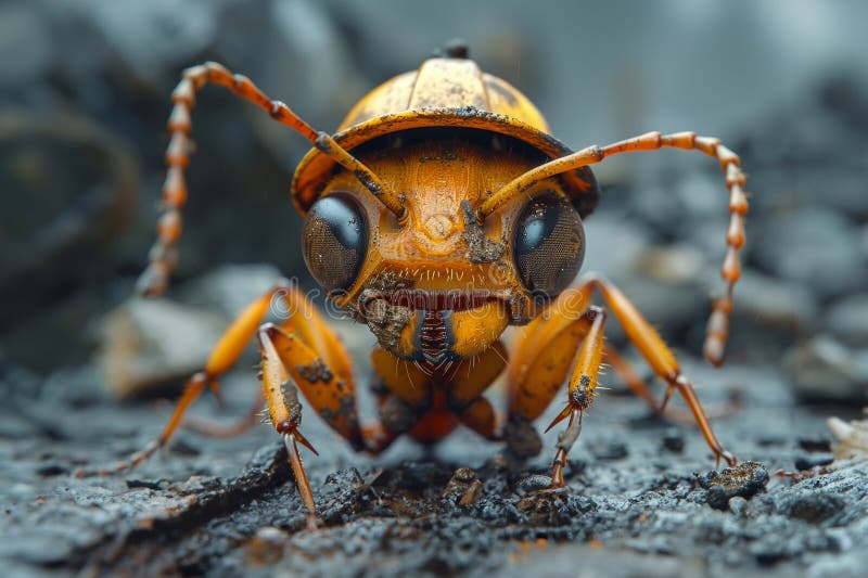 Funny Ant with Construction Helmet Showcases Quirky Personality Stock ...