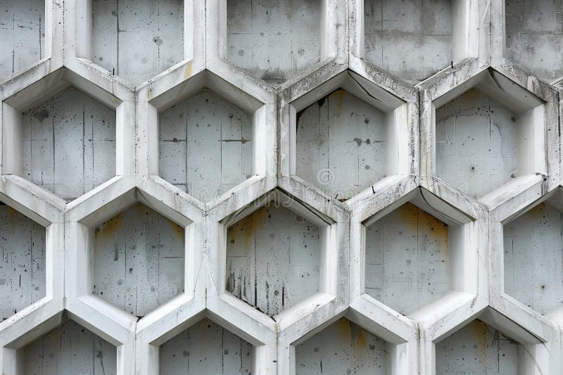 Featuring a White Concrete Structure with Hexagon Shapes, Architectural ...