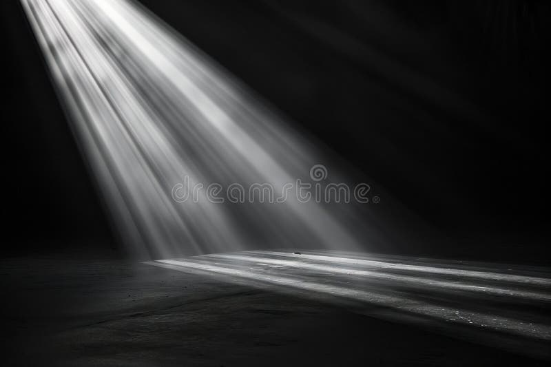 Featuring a White Light Rays, Isolated on Black Background, Soft Glow ...