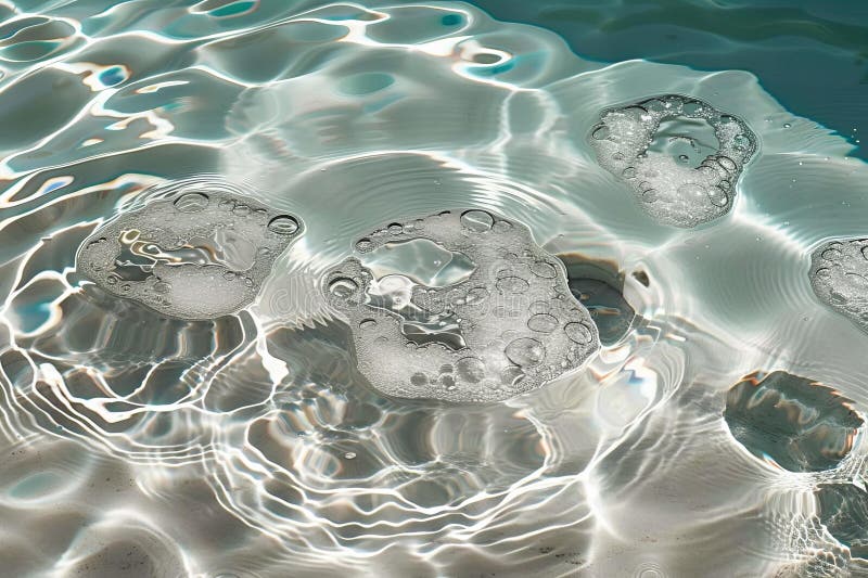 Featuring a White Water Texture, Light Reflection on the Surface of ...