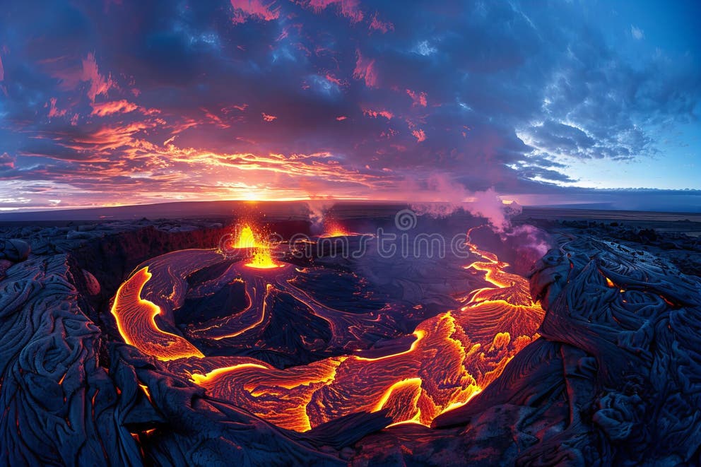 Featuring a Wide Angle Photo of the Inside of an Active Volcano at ...
