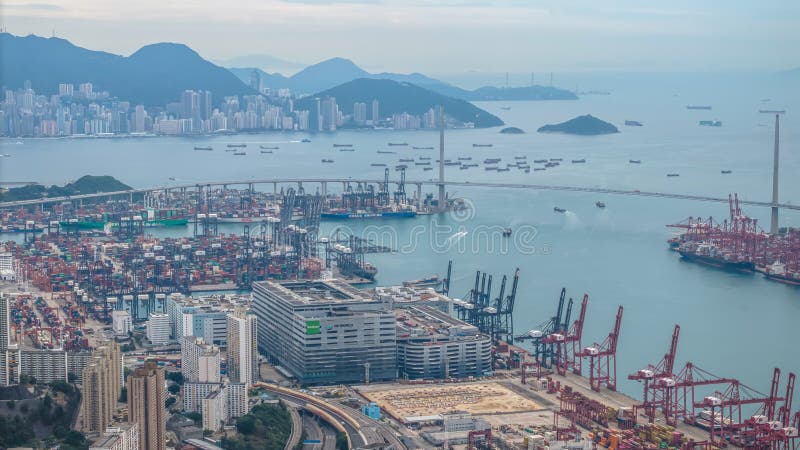 Feb 23 2025 Container Port Infrastructure Cranes Waterfront Stock ...