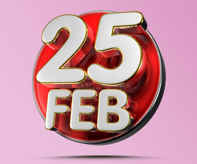 FEB 25 th. stock illustration. Illustration of broadcast - 269793366