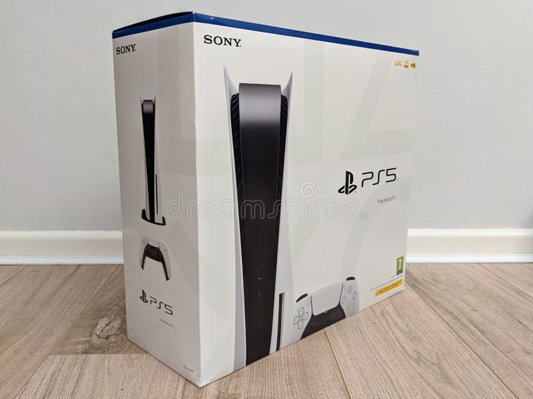 Feb 2021, UK - Sony Playstation 5 PS5 Console Box Side on Editorial ...