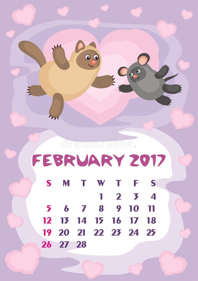 Februar 2017 Kalender vektor abbildung. Illustration von bunt - 80591454 Februar 2017 Kalender vektor abbildung. Illustration von bunt - 80591454