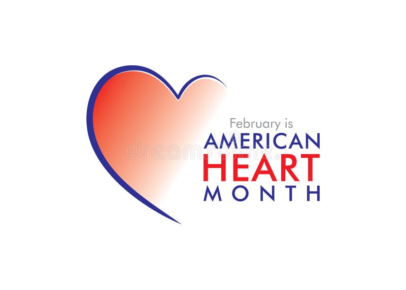 February Is American Heart Month Template For Background Banner Card