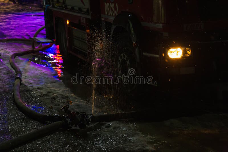 February 17, 2021 Beltsy Moldova Abstract Background of Fire Engine ...
