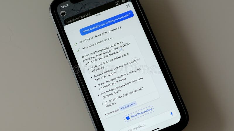 FEBRUARY 27, 2023: Bing, Microsoft AI Chat, IPhone Screen Close-up of ...