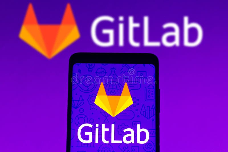 February 5, 2022, Brazil. in this Photo Illustration the GitLab Logo ...