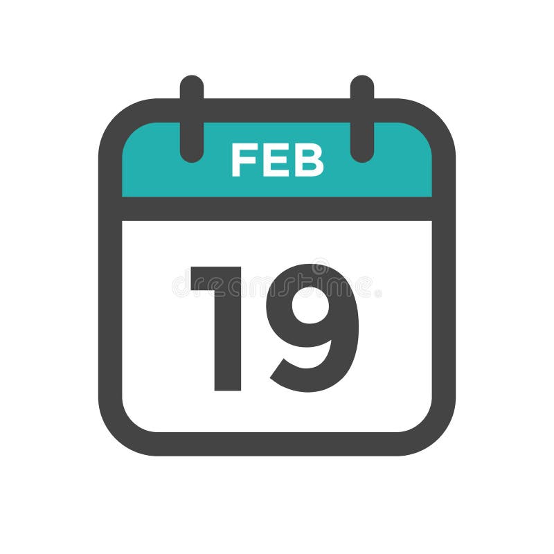 February 19 Calendar Day or Calender Date for Deadlines or Appointment ...