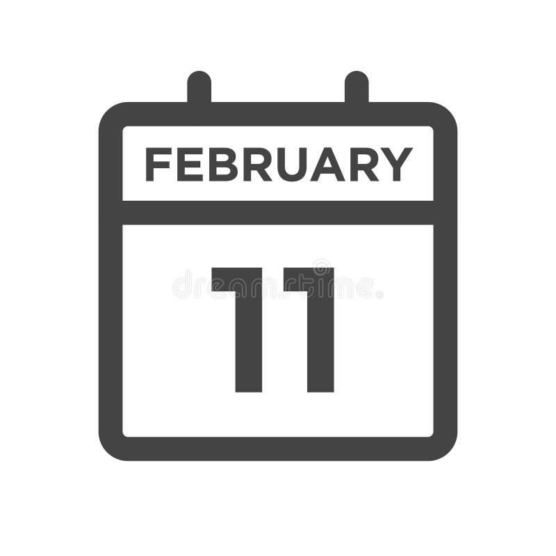 February 11 Calendar Day or Calender Date for Deadlines or Appointment ...