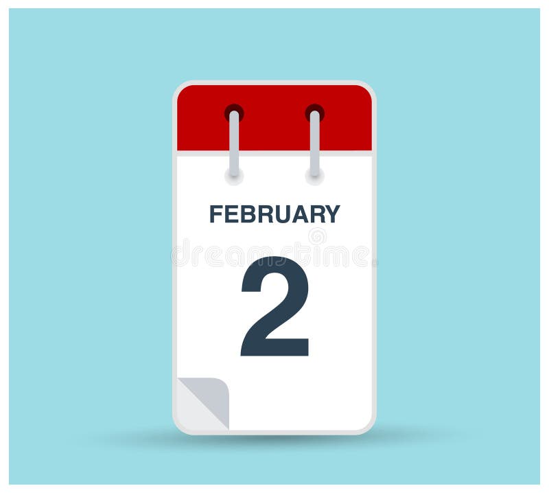 February 2 calendar icon stock vector. Illustration of date - 357316447