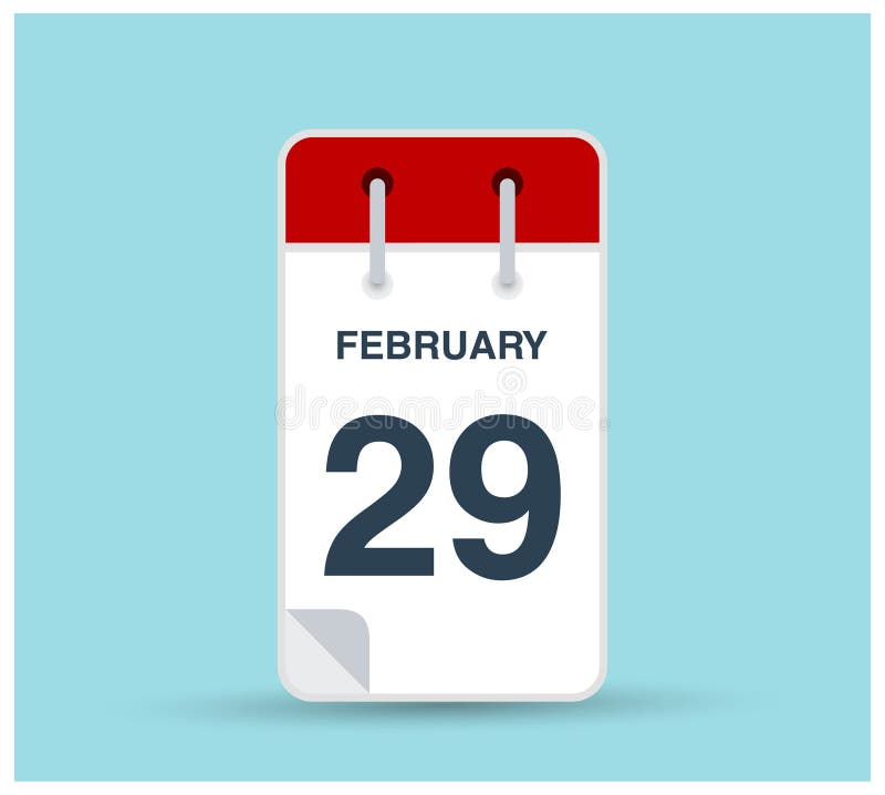 February 29 calendar icon stock vector. Illustration of planning ...