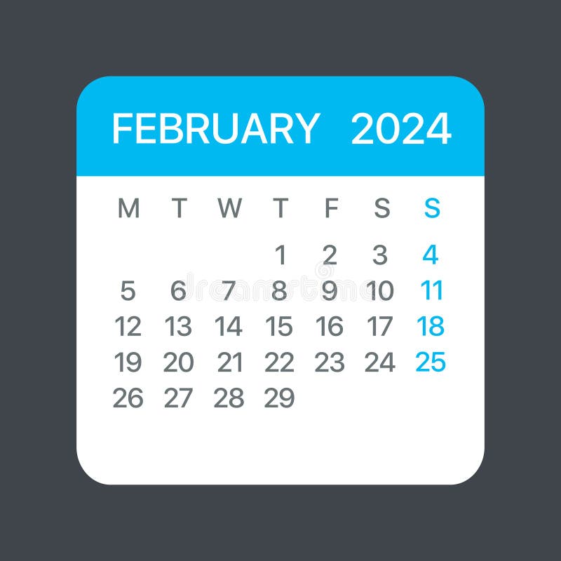 February 2024 Template, Calendar 2024 Template Vector, Planner Monthly ...