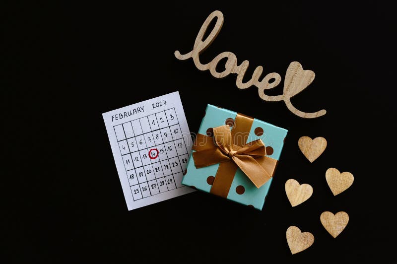 Gift Box Next Calendar February 14 Write Stock Photos - Free & Royalty ...