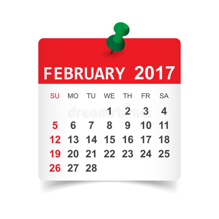 February 2017 calendar stock vector. Illustration of month - 80260223