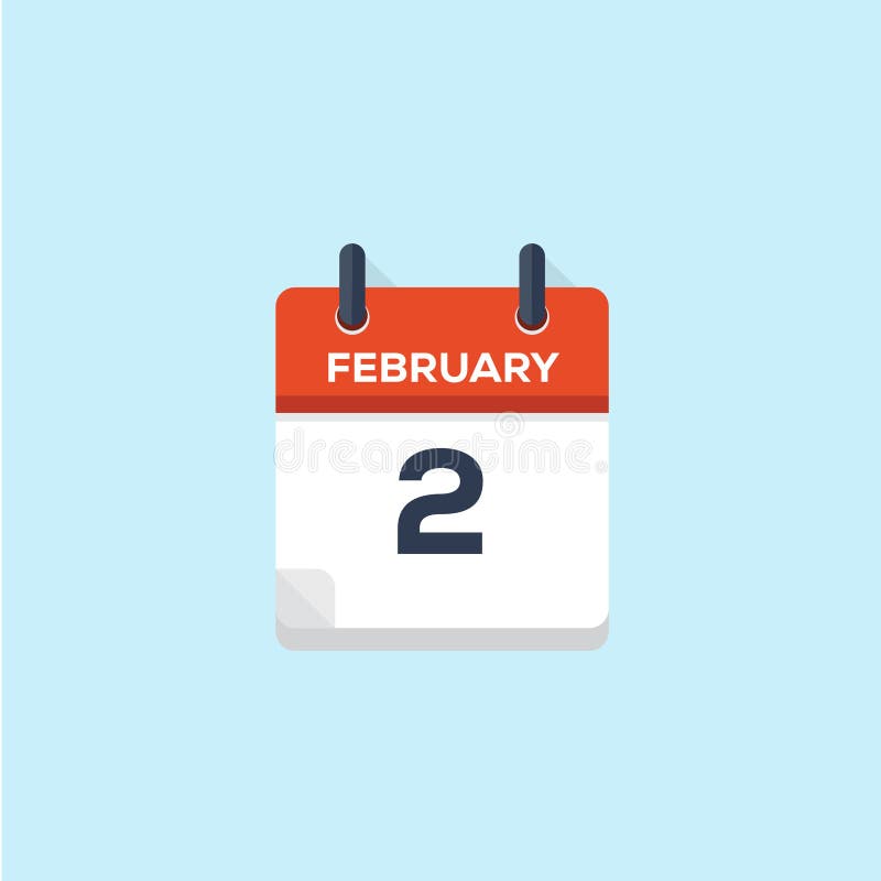 2. February Calendar, Vector Illustration Stock Vector - Illustration ...