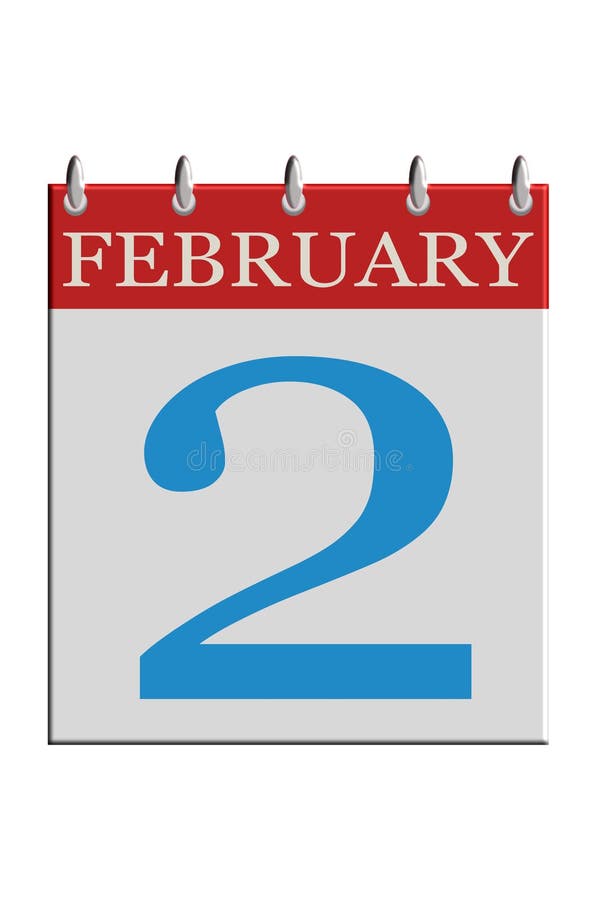 February Calendar on White Background Stock Illustration - Illustration ...