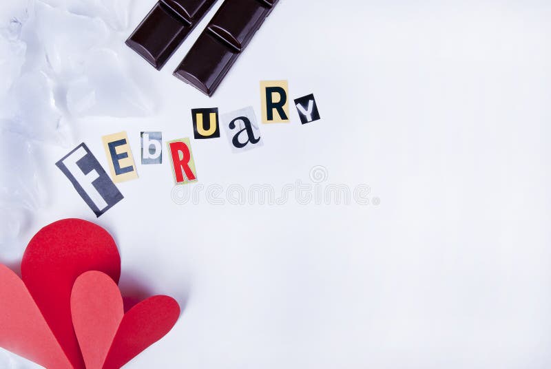 February stock photo. Image of colors, calendar, month - 46584446
