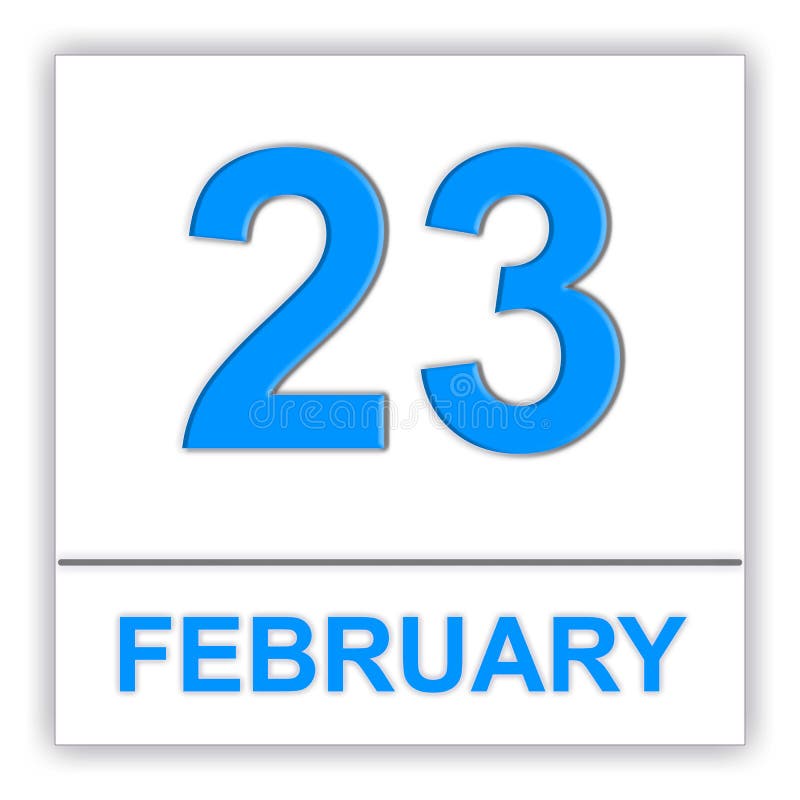 February 23. Day on the Calendar Stock Illustration - Illustration of ...