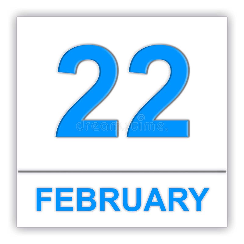 February 22. Day on the Calendar Stock Illustration - Illustration of ...