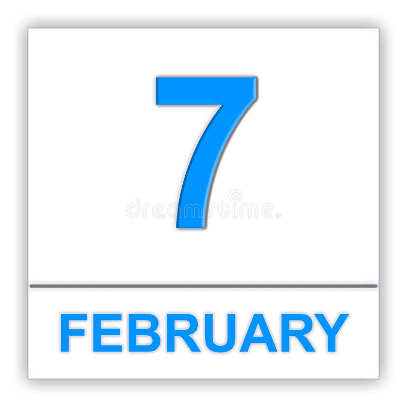 February 7. Day on the Calendar Stock Illustration - Illustration of ...