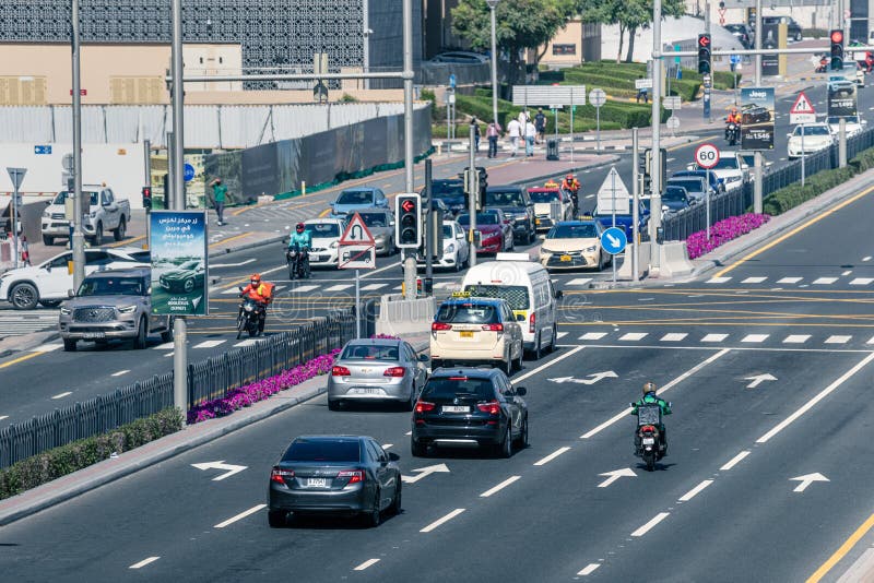 Big Intersection with Cars and Buses. View from Eiffel Tower in Paris ...