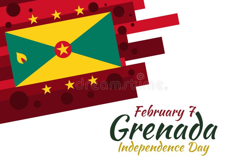February 7, Grenada Independence Day Vector Illustration. Stock Vector ...