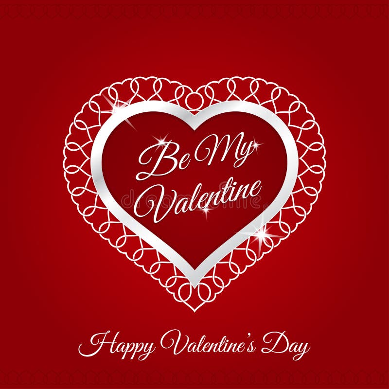 February 14 Happy Valentines Day Card Stock Vector - Illustration of ...