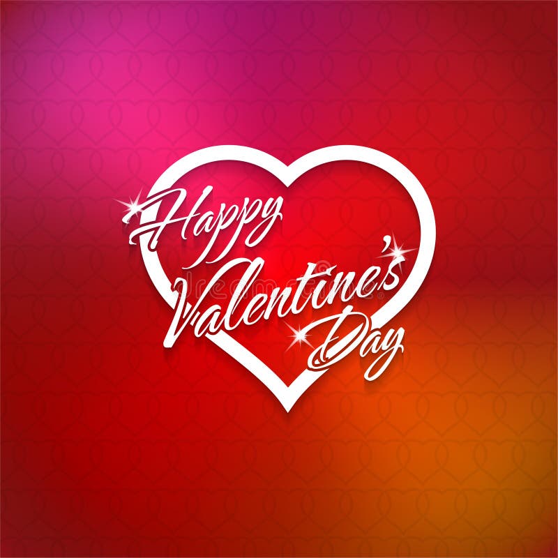 February 14 Happy Valentines Day Card Stock Vector - Illustration of ...