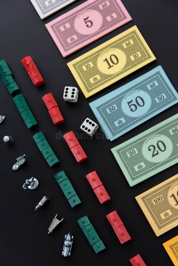 Playing Monopoly Board Game Editorial Stock Photo - Image of money ...