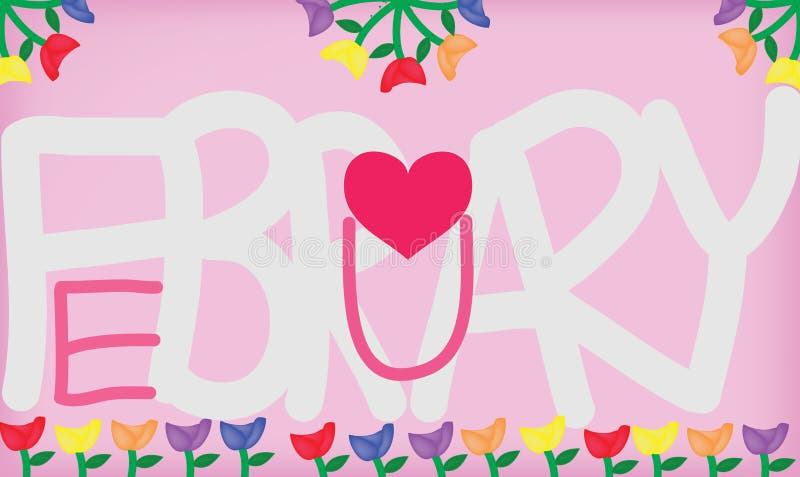 February stock illustration. Illustration of backdrop - 46274090