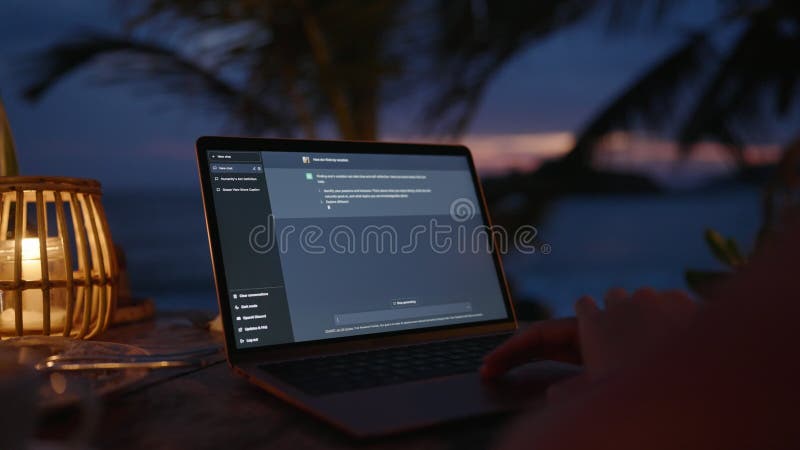 February 5, 2023, Mirissa, Sri Lanka. Using OpenAI ChatGPT on Laptop ...