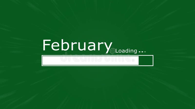 February New Month Coming Soon Looping Loading Bar on Zoom Line ...