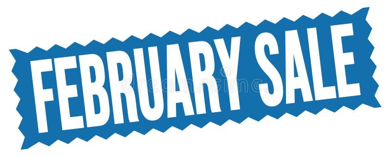 FEBRUARY SALE Text Written on Blue Stamp Sign Stock Illustration ...