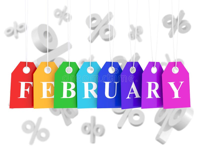 February sales low prices stock illustration. Illustration of january ...