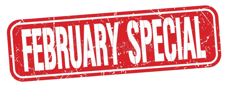 FEBRUARY SPECIAL Text Written on Red Stamp Sign Stock Illustration ...