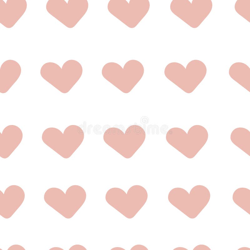 14 February Spring Seamless Pattern with Hearts Flat Design Stock ...