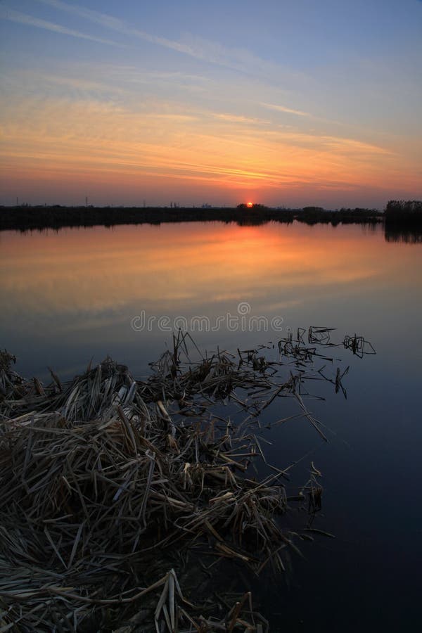 February sunset stock photo. Image of mood, west, lake - 8328346