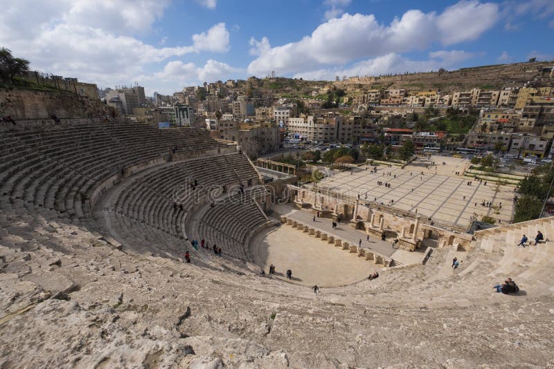 Amman Jordan, Ancient Roman Theater Editorial Photo - Image of ...