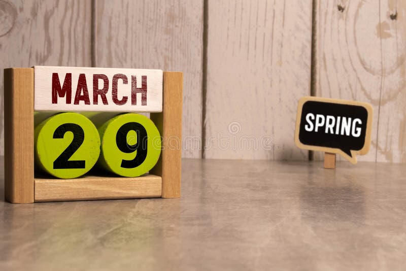 February 29th. Cube Calendar for February 29 on Wooden Surface with ...