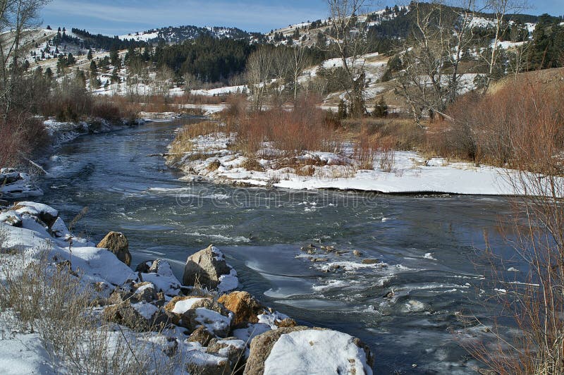 February Thaw in the River stock photo. Image of water - 90698768