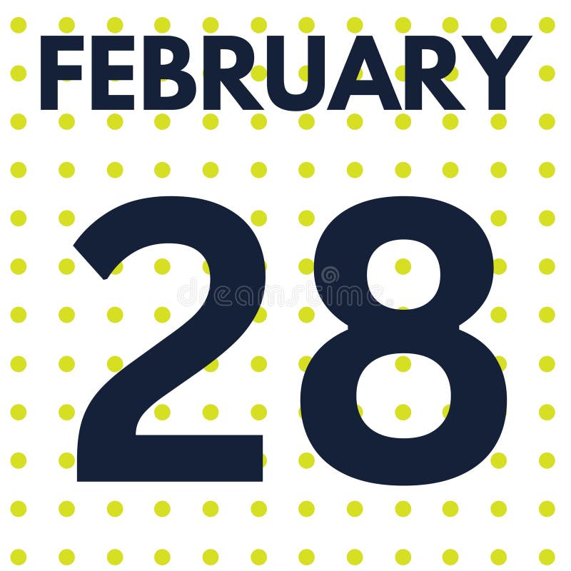 February 28 , Calendar , daily Calendar Icon in Flat Design Style Stock ...