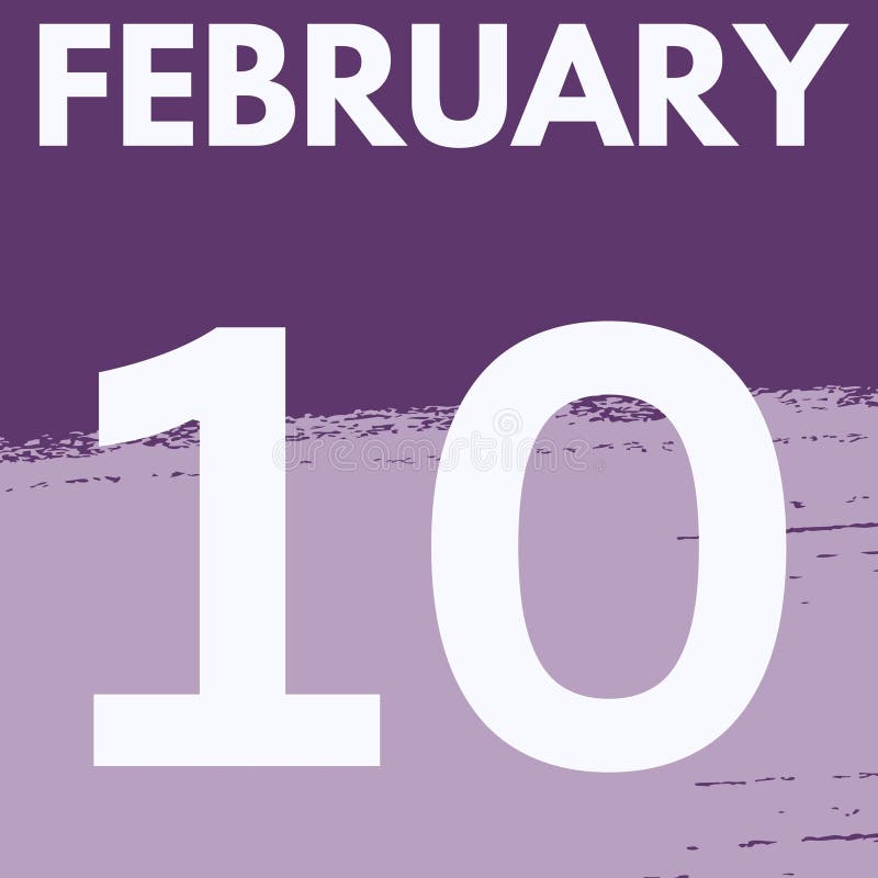 February 10 , Calendar , daily Calendar Icon in Flat Design Style Stock ...